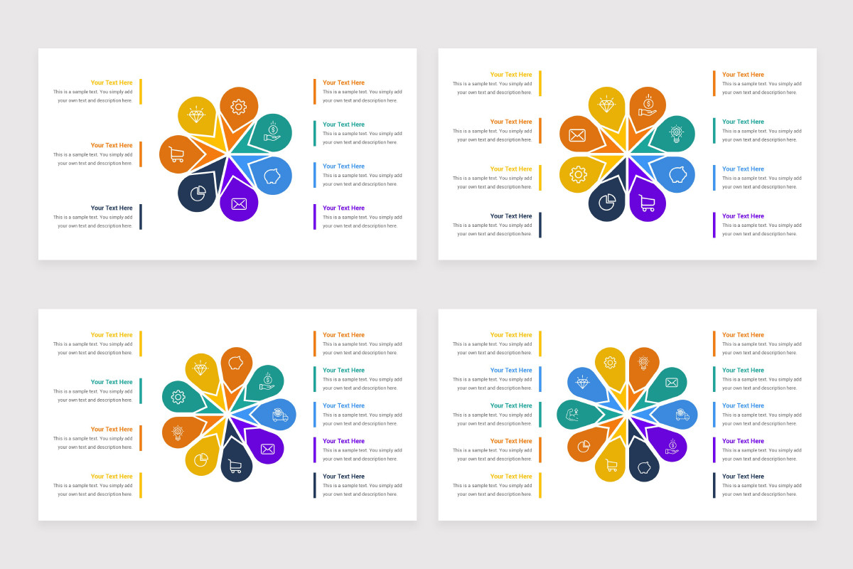 Circle Continuum Arrows Keynote Template | Nulivo Market