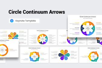 Circle Continuum Arrows Keynote Template | Nulivo Market