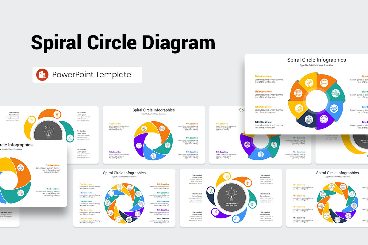 Spiral Circle Keynote Template | Nulivo Market