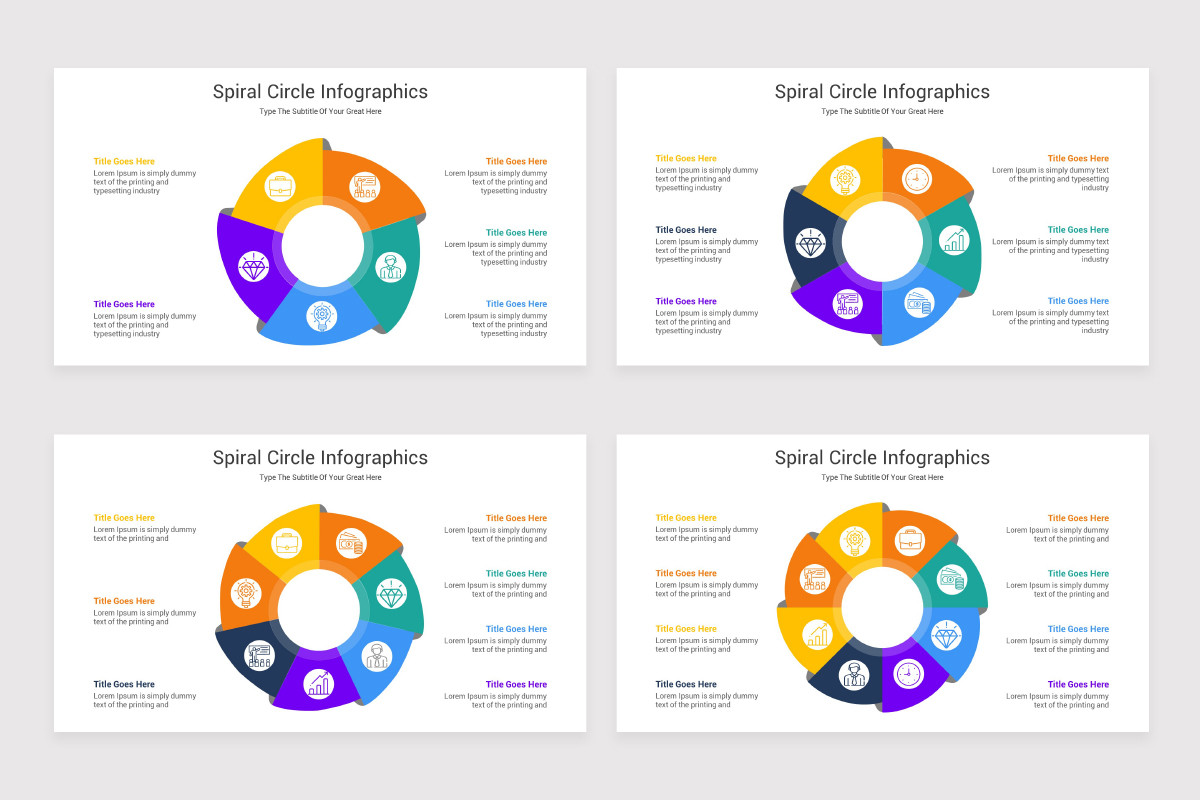 Spiral Circle Keynote Template | Nulivo Market