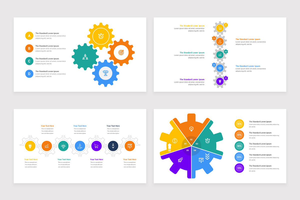 Cogwheel Infographics Keynote Template | Nulivo Market