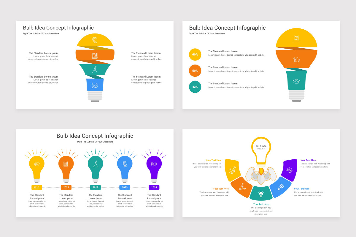 Bulb Idea Concept Infographic Keynote Template | Nulivo Market