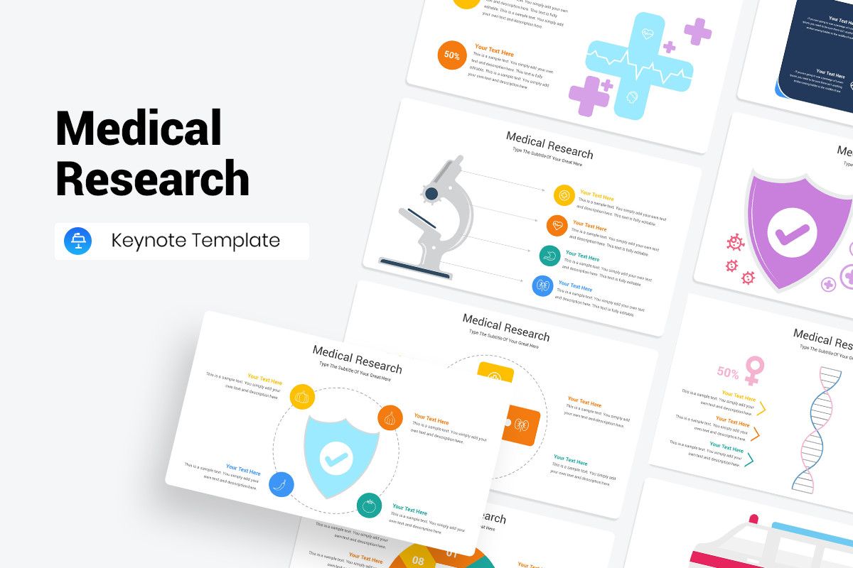 Medical Research Diagram Keynote Template | Nulivo Market