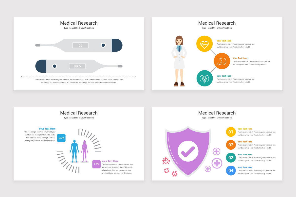 Medical Research Diagram Keynote Template | Nulivo Market
