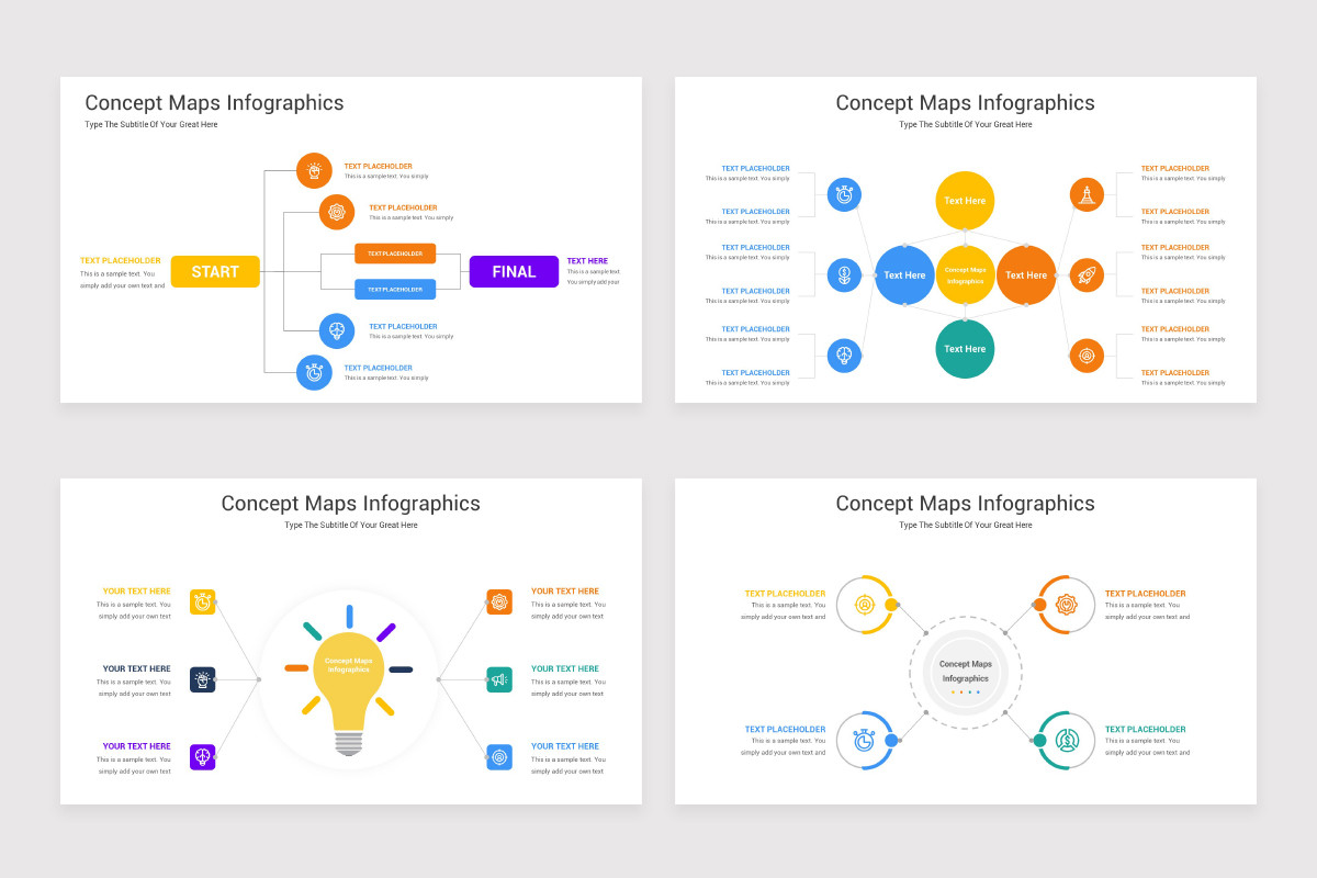 Concept Maps Infographics Keynote Template | Nulivo Market