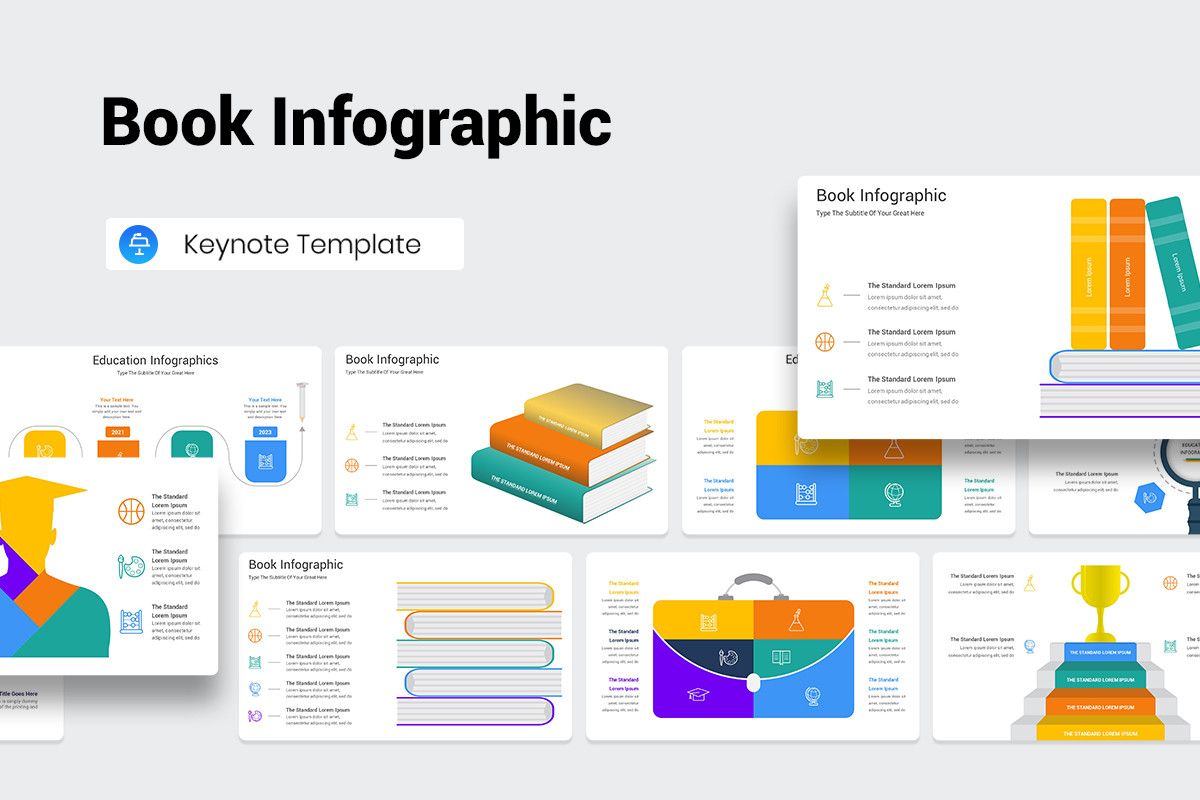Book Infographic Keynote Template | Nulivo Market