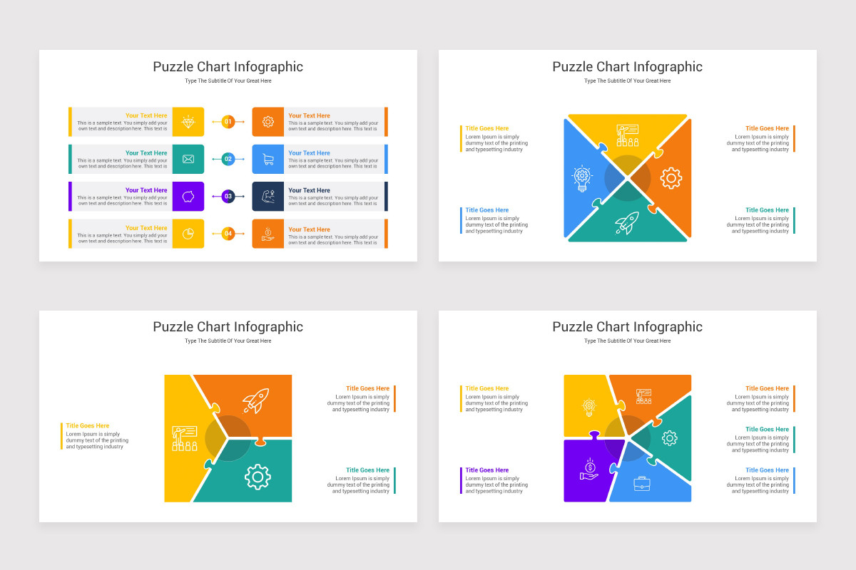 Puzzle Chart Infographic Keynote Template | Nulivo Market