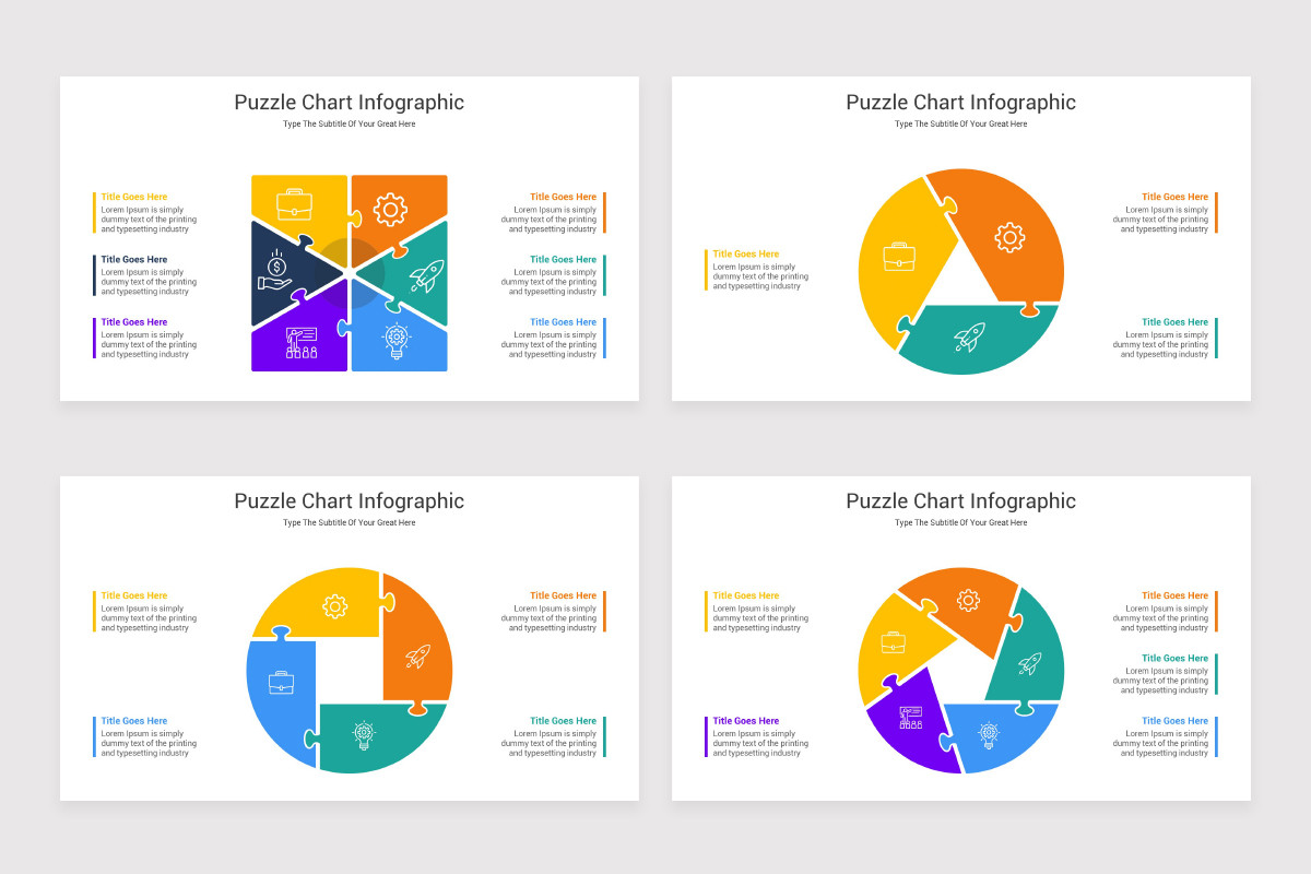 Puzzle Chart Infographic Keynote Template | Nulivo Market