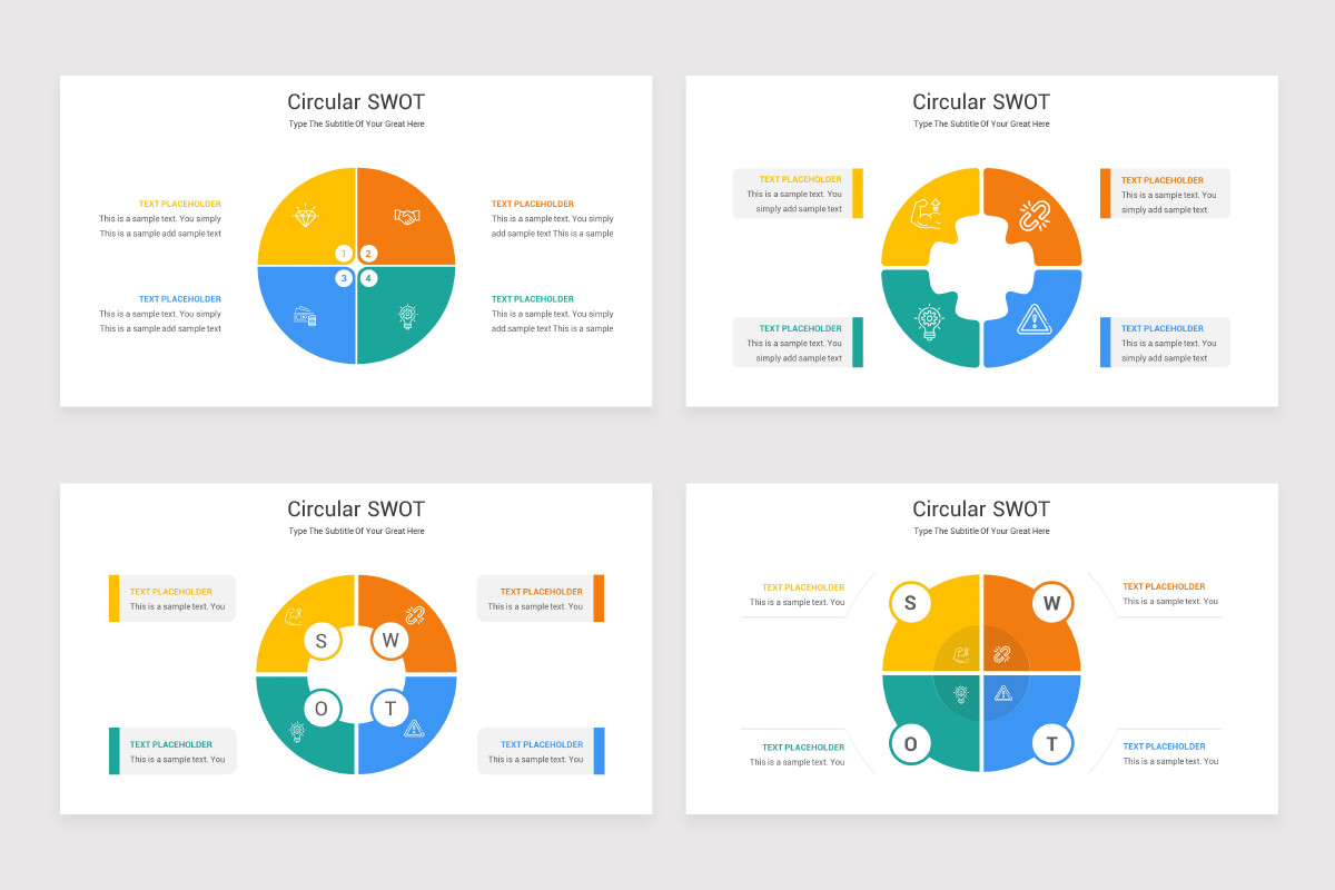 Circular SWOT Keynote Template | Nulivo Market