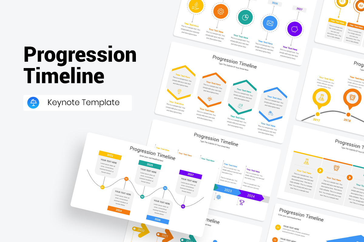 Progression Timeline Keynote Template | Nulivo Market