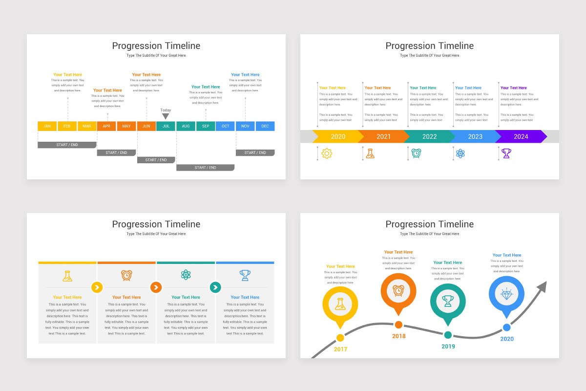 Progression Timeline Keynote Template | Nulivo Market