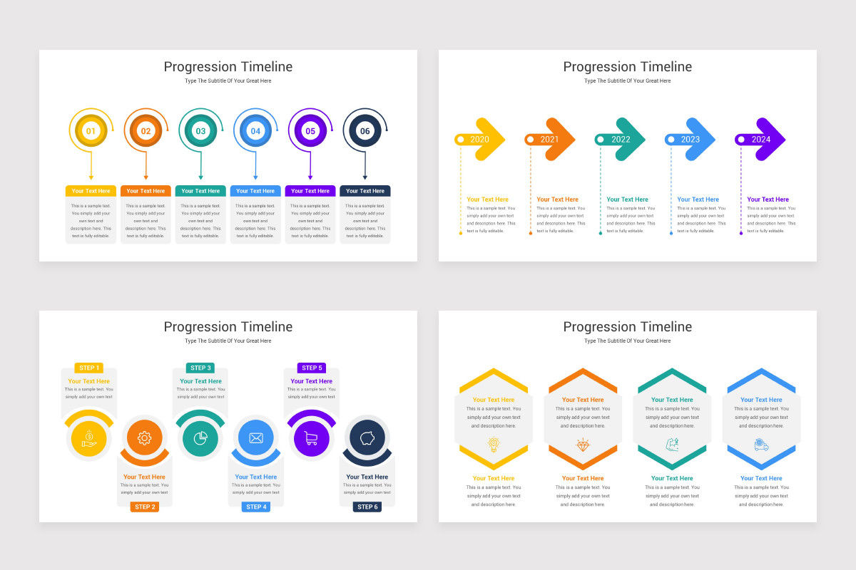 Progression Timeline Keynote Template | Nulivo Market