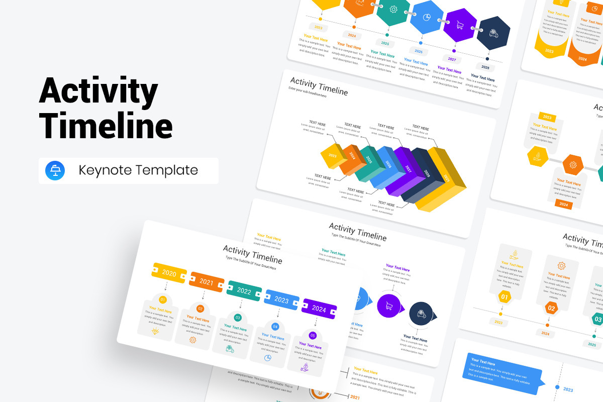 Activity Timeline Keynote Template | Nulivo Market