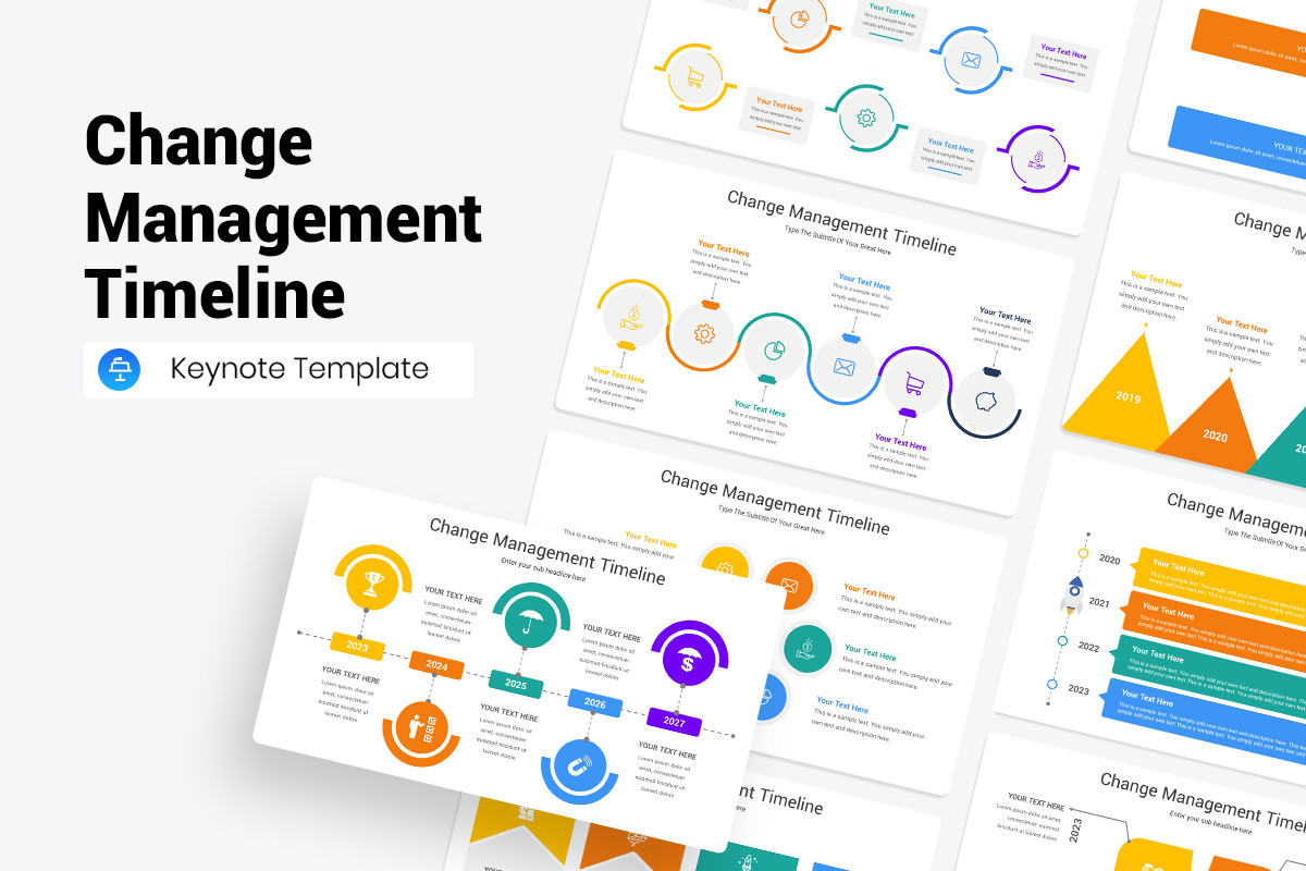 Change Management Timeline Keynote Template | Nulivo Market