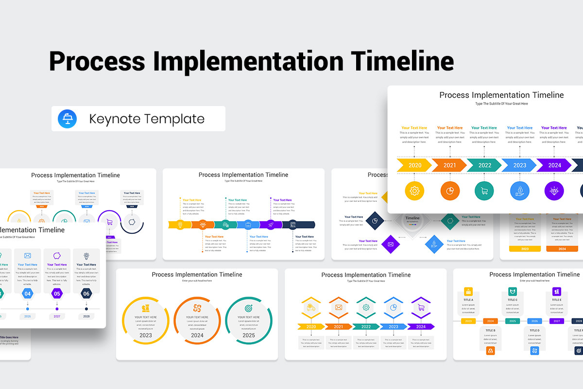 Process Implementation Timeline Keynote Template | Nulivo Market