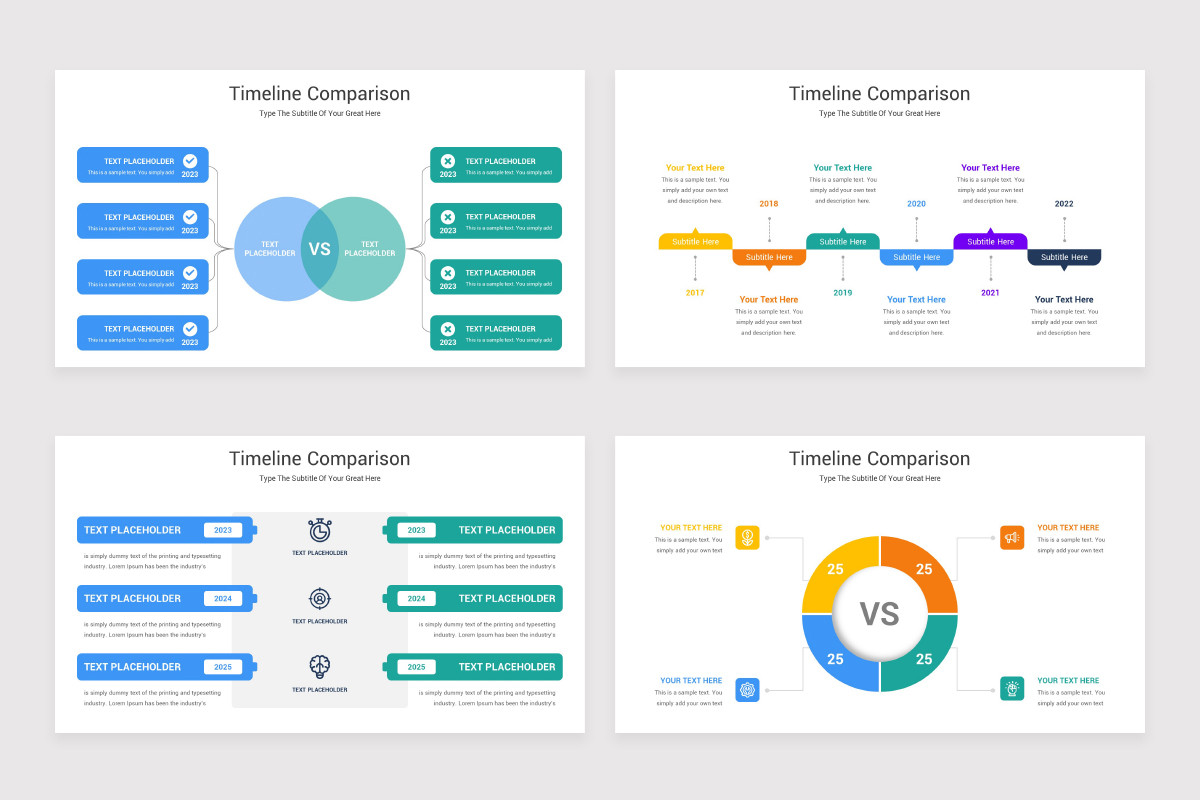Timeline Comparison Keynote Template | Nulivo Market