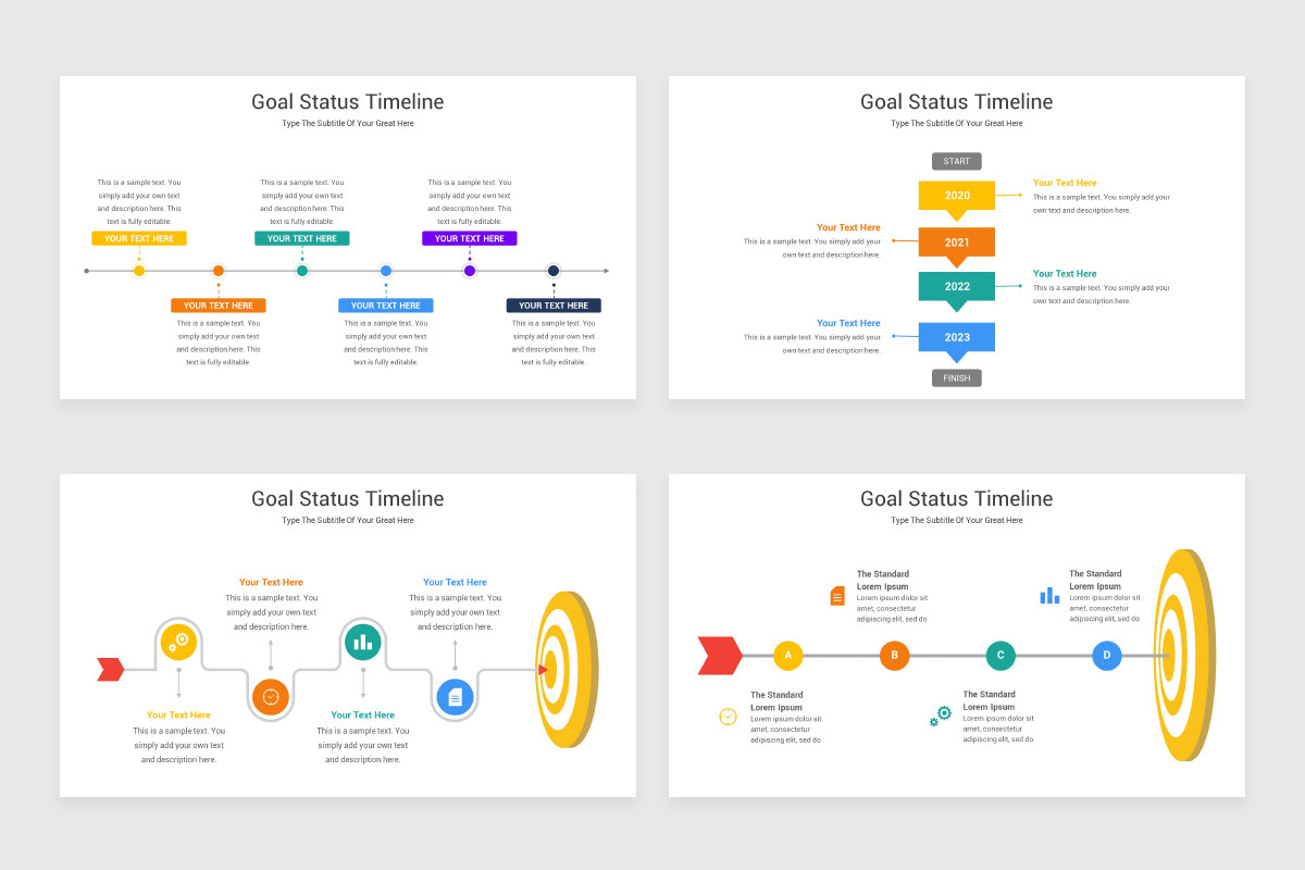 Goal Status Timeline Keynote Template | Nulivo Market