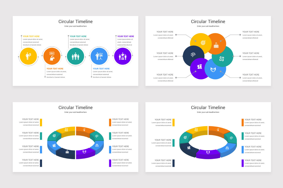 Circular Timeline Keynote Template | Nulivo Market