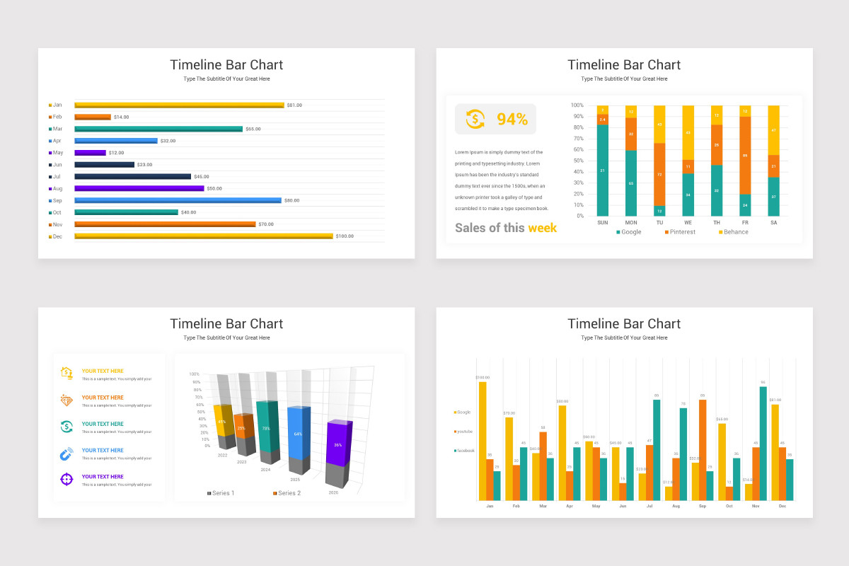 Timeline Bar Chart Keynote Template | Nulivo Market