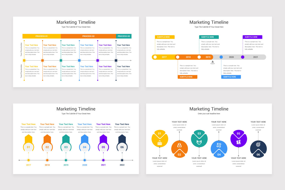 Marketing Timeline Keynote Template | Nulivo Market