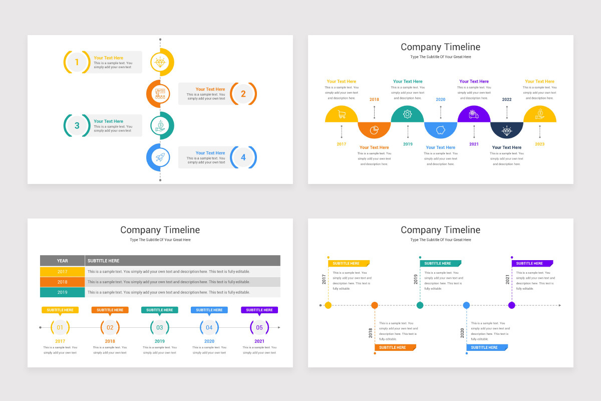 Company Timeline Keynote Template | Nulivo Market