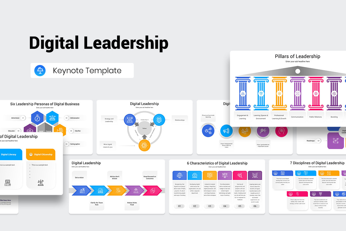 Digital Leadership Keynote Presentation Template | Nulivo Market