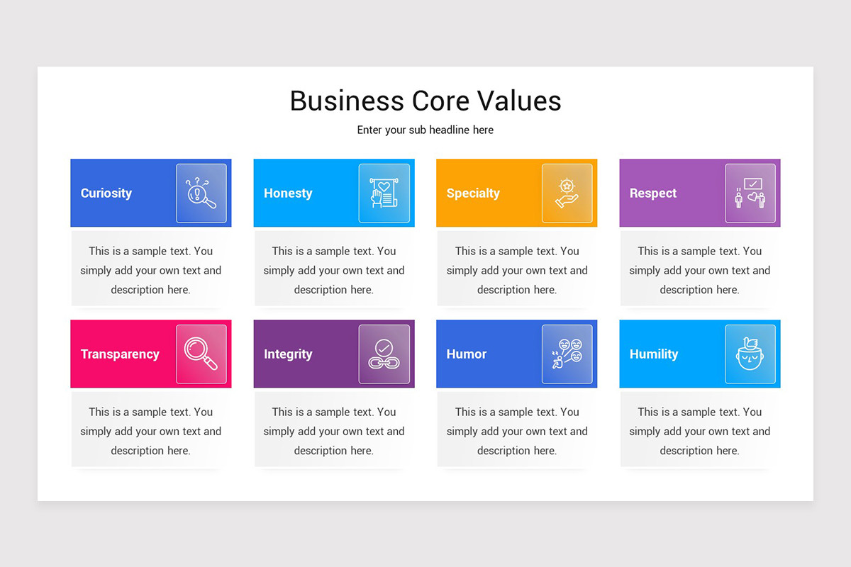 Business Core Values PowerPoint Presentation Template | Nulivo Market