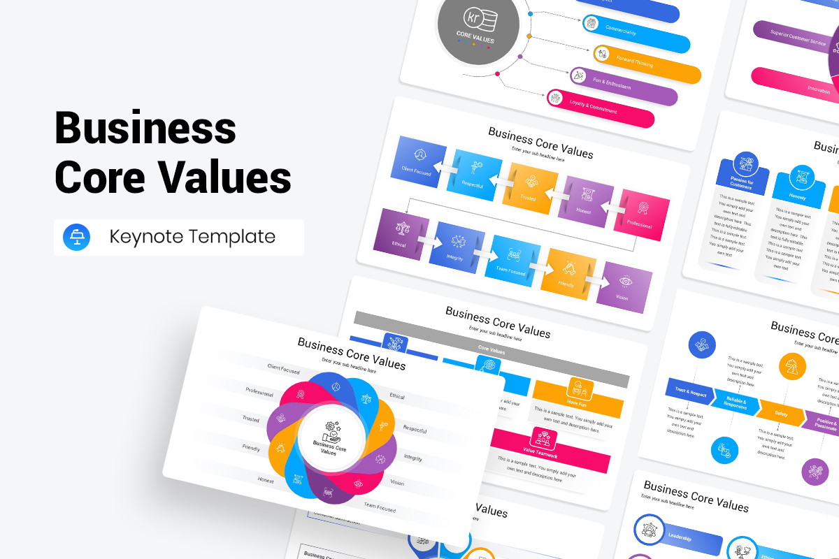 Business Core Values Keynote Presentation Template | Nulivo Market