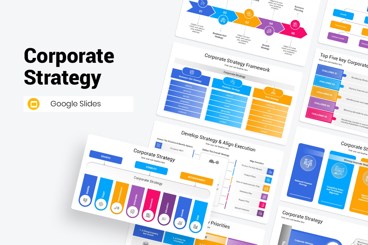 Corporate Strategy Google Slides Presentation Template | Nulivo Market