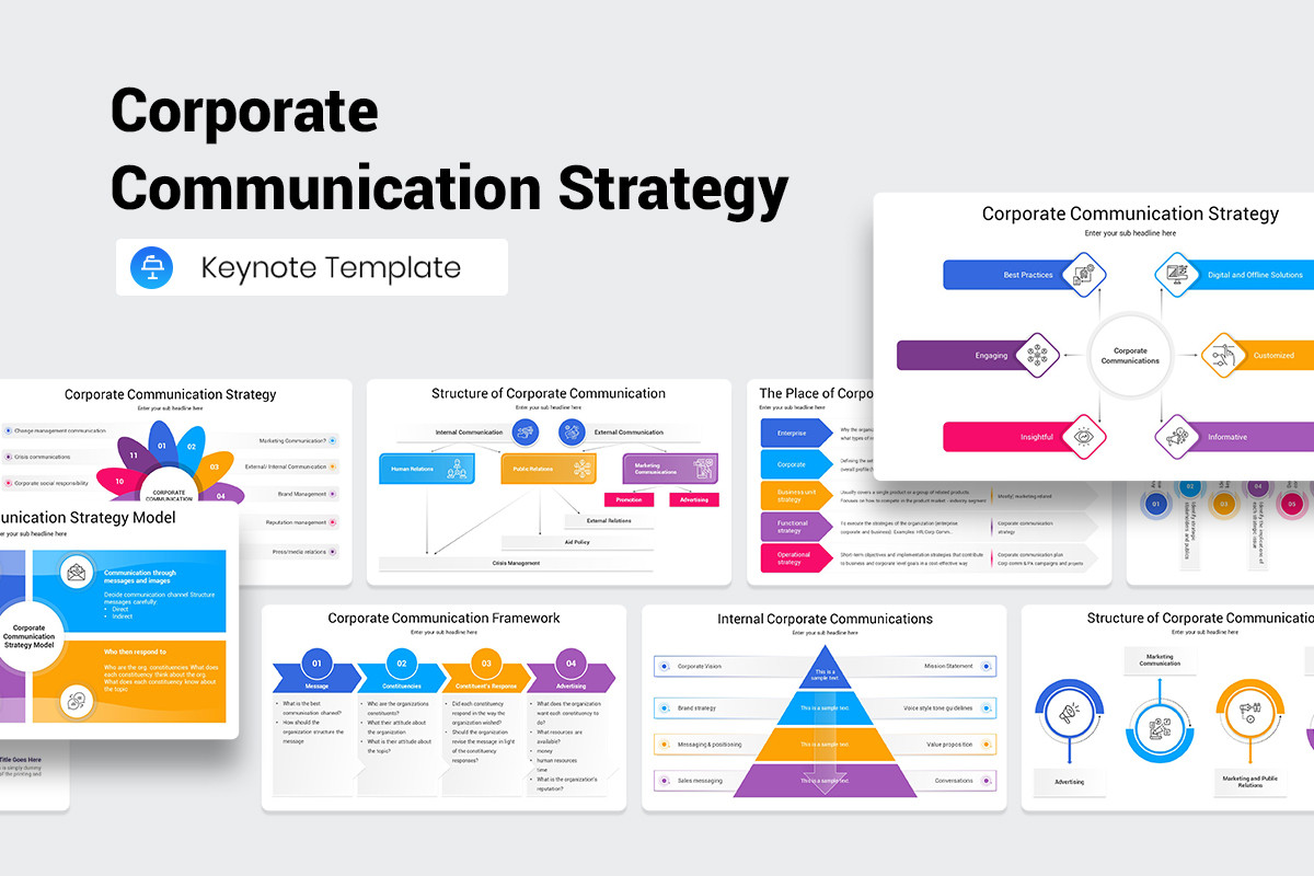 Corporate Communication Strategy Keynote Template | Nulivo Market