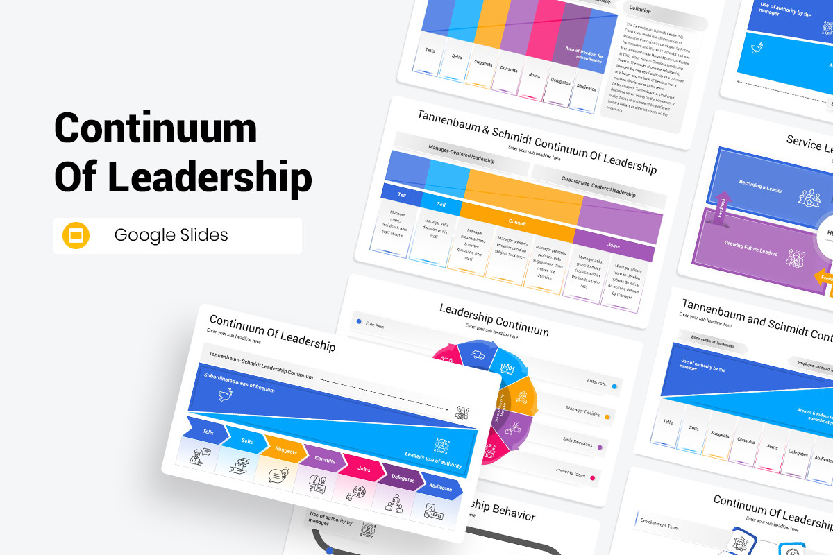Continuum Of Leadership Google Slides Presentation Template | Nulivo Market