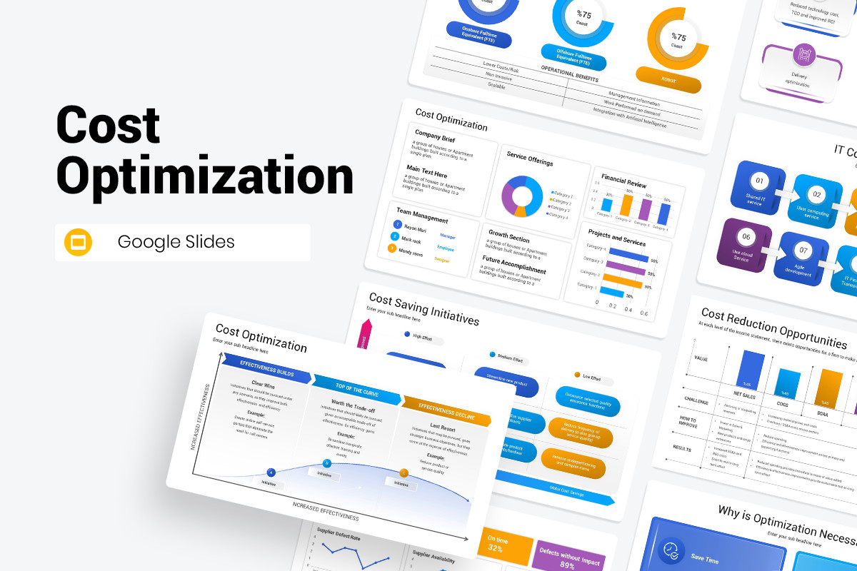 Cost Optimization Google Slides Template | Nulivo Market