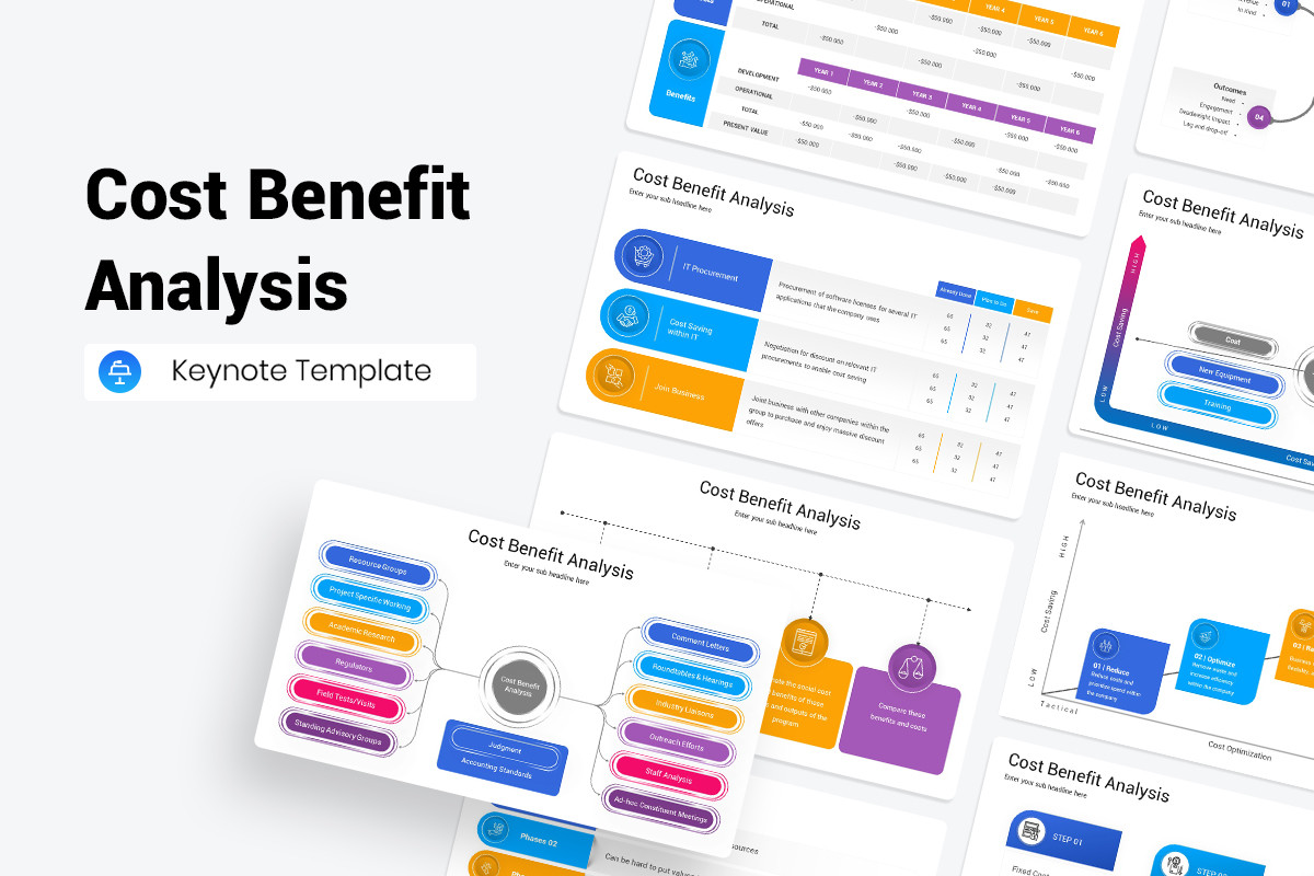 Cost Benefit Analysis Keynote Template | Nulivo Market