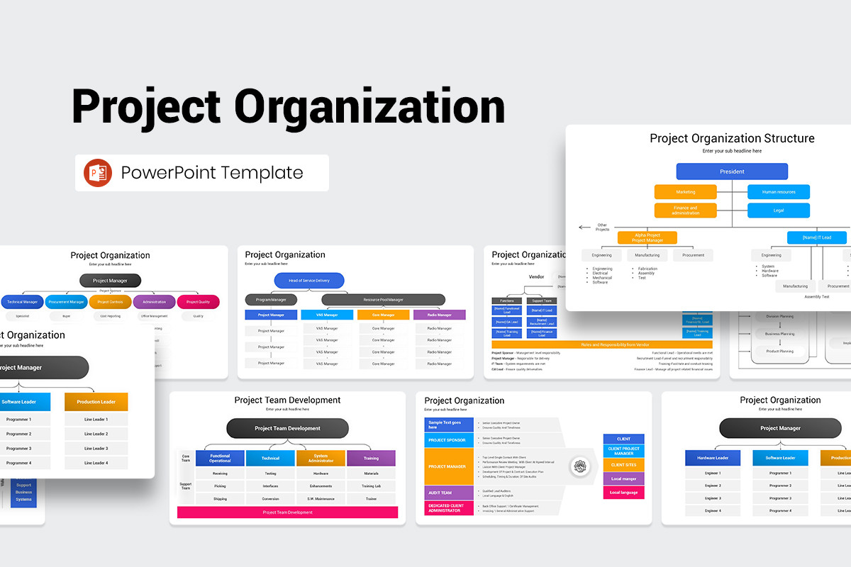 Project Organization PowerPoint Template | Nulivo Market