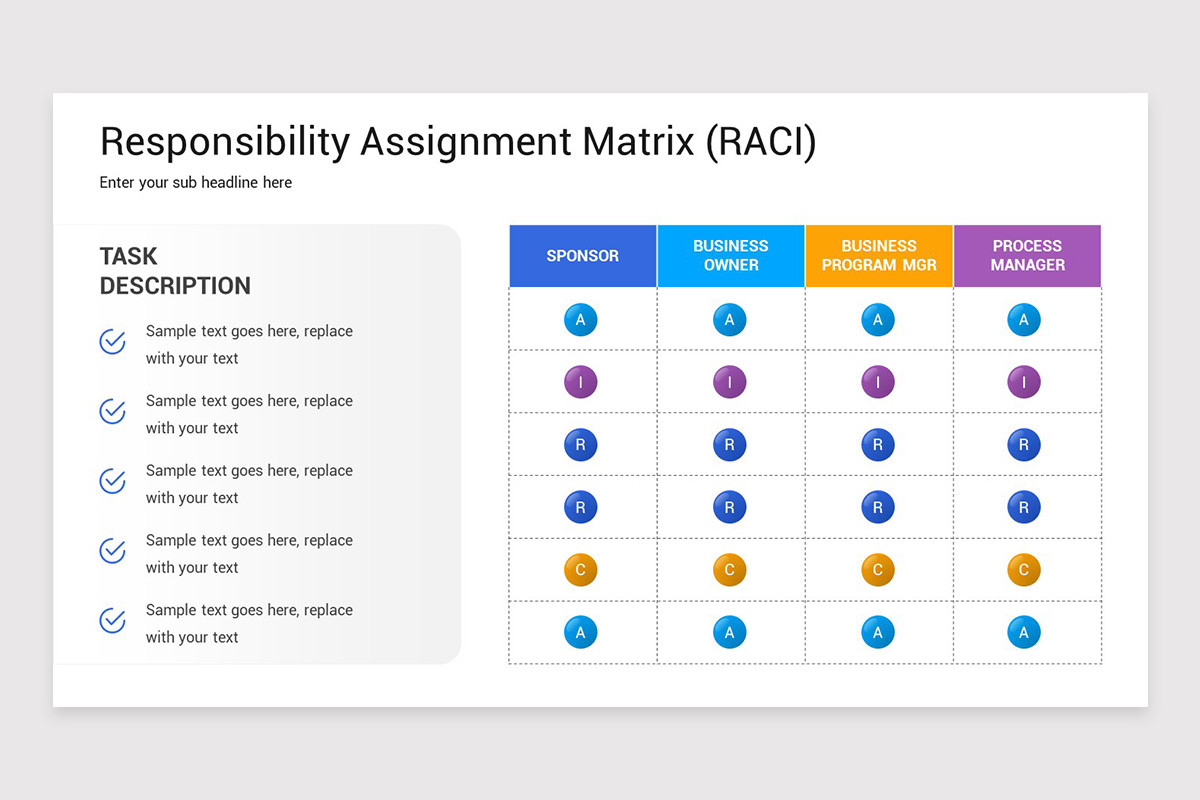 Responsibility Assignment Matrix PowerPoint Template | Nulivo Market