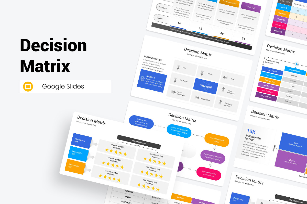 Decision Matrix Google Slides Template | Nulivo Market