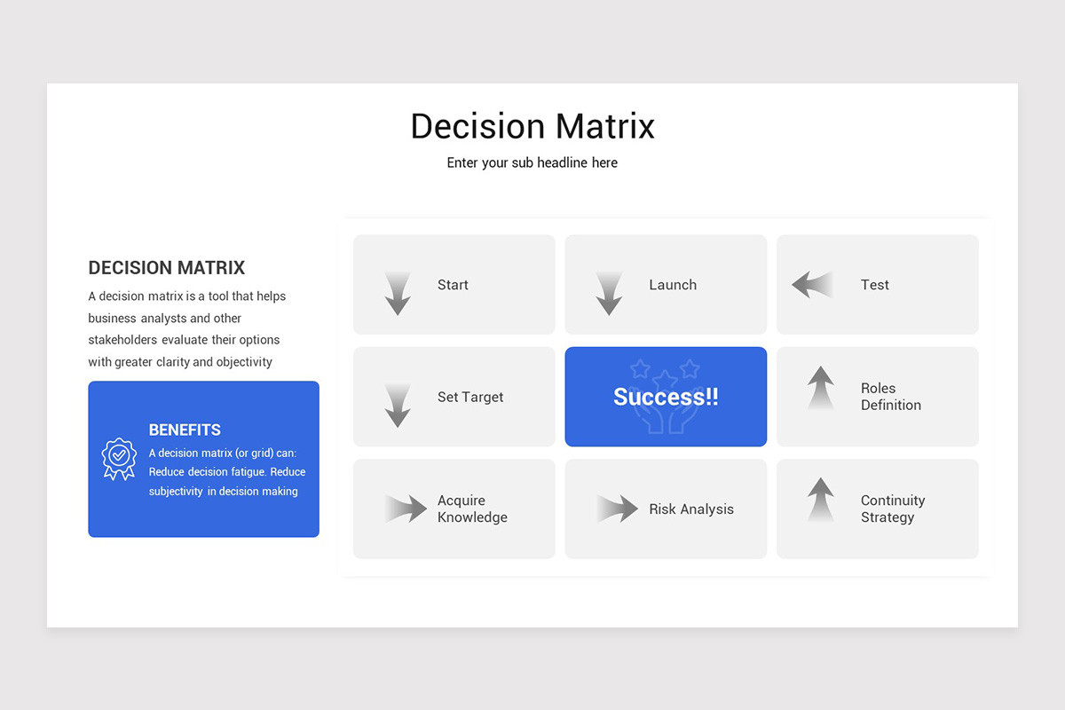 Decision Matrix Google Slides Template | Nulivo Market