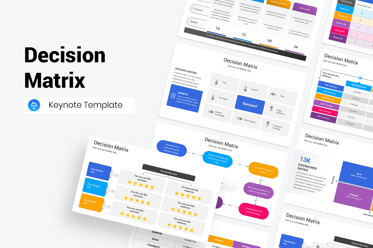 Decision Matrix Keynote Template | Nulivo Market