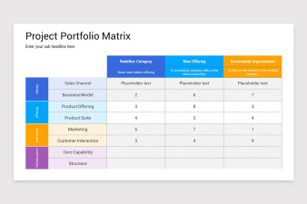 Project Portfolio Matrix PowerPoint Template | Nulivo Market