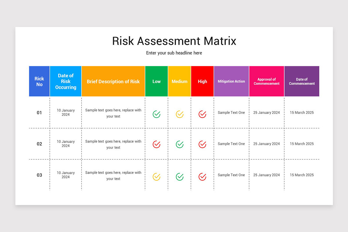 Risk Assessment Keynote Template | Nulivo Market
