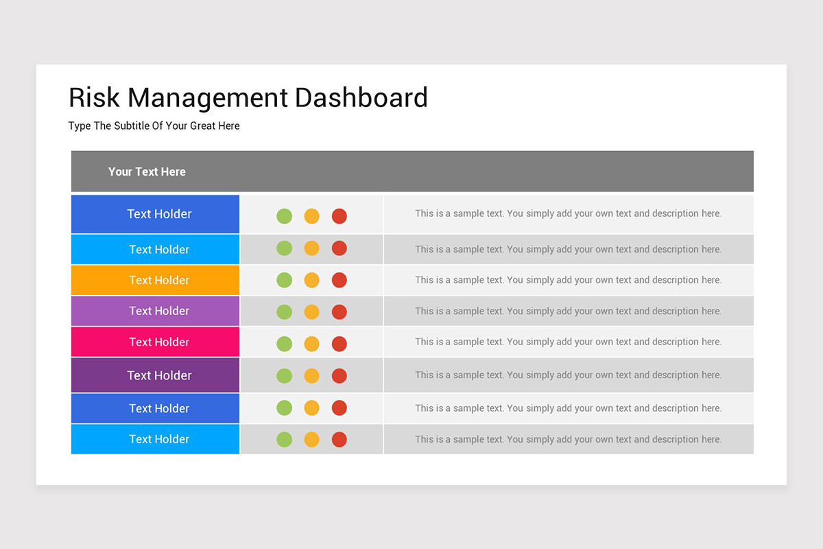 Risk Management Dashboard Google Slides Template | Nulivo Market
