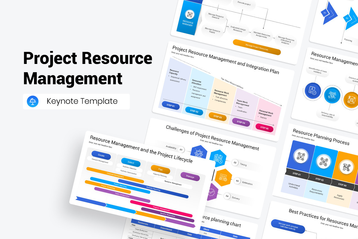 Project Resource Management Keynote Template | Nulivo Market
