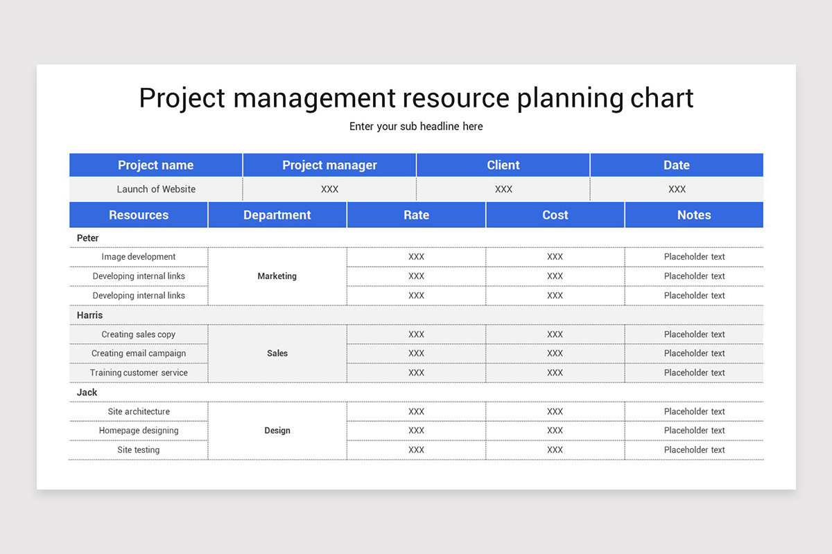Project Resource Management Keynote Template | Nulivo Market