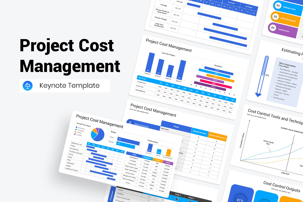 Project Cost Management Keynote Template | Nulivo Market