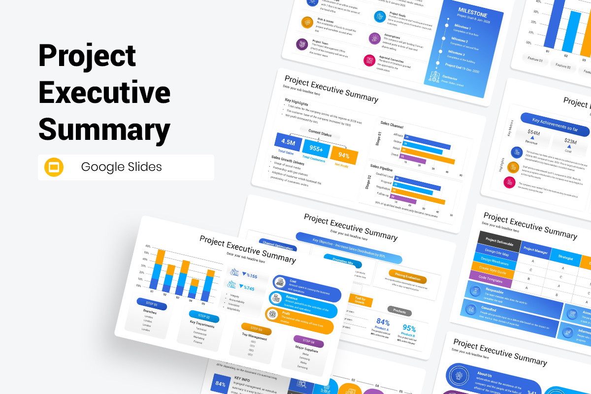 Project Executive Summary Google Slides Template | Nulivo Market
