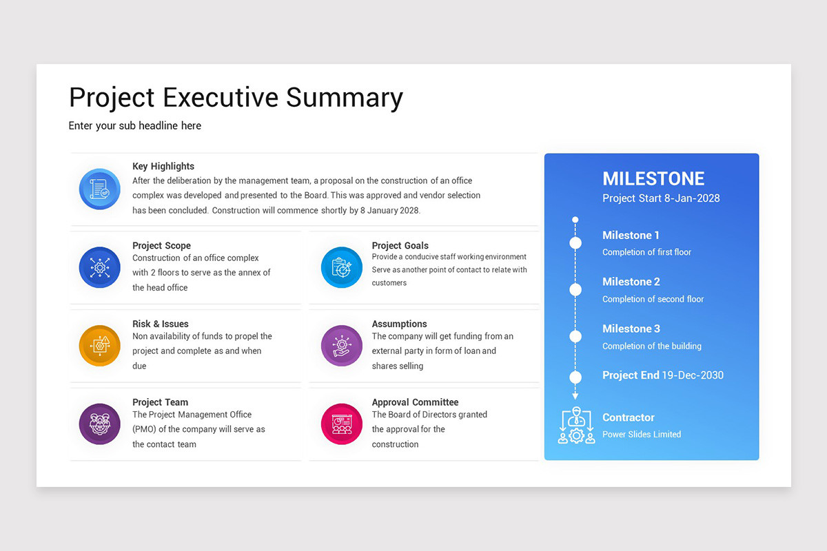 Project Executive Summary Keynote Template | Nulivo Market