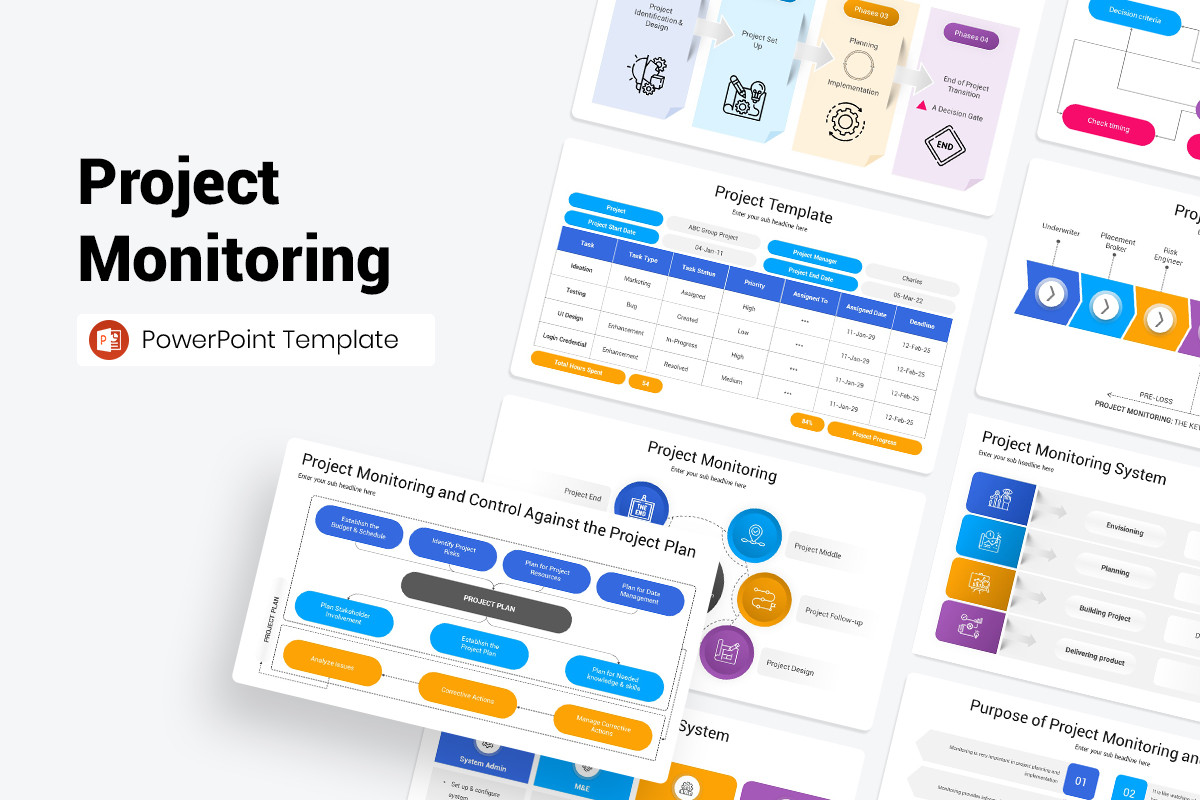 Project Monitoring Powerpoint Template Nulivo Market