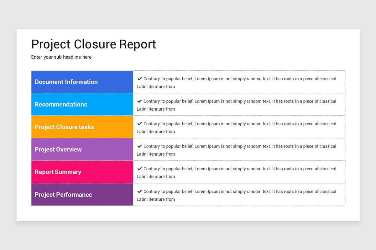 Project Closure Google Slides Template | Nulivo Market