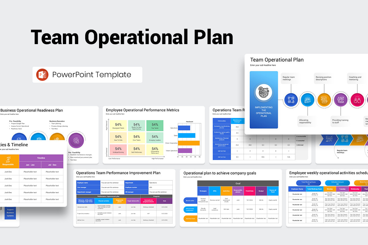 Team Operational Plan PowerPoint Template | Nulivo Market