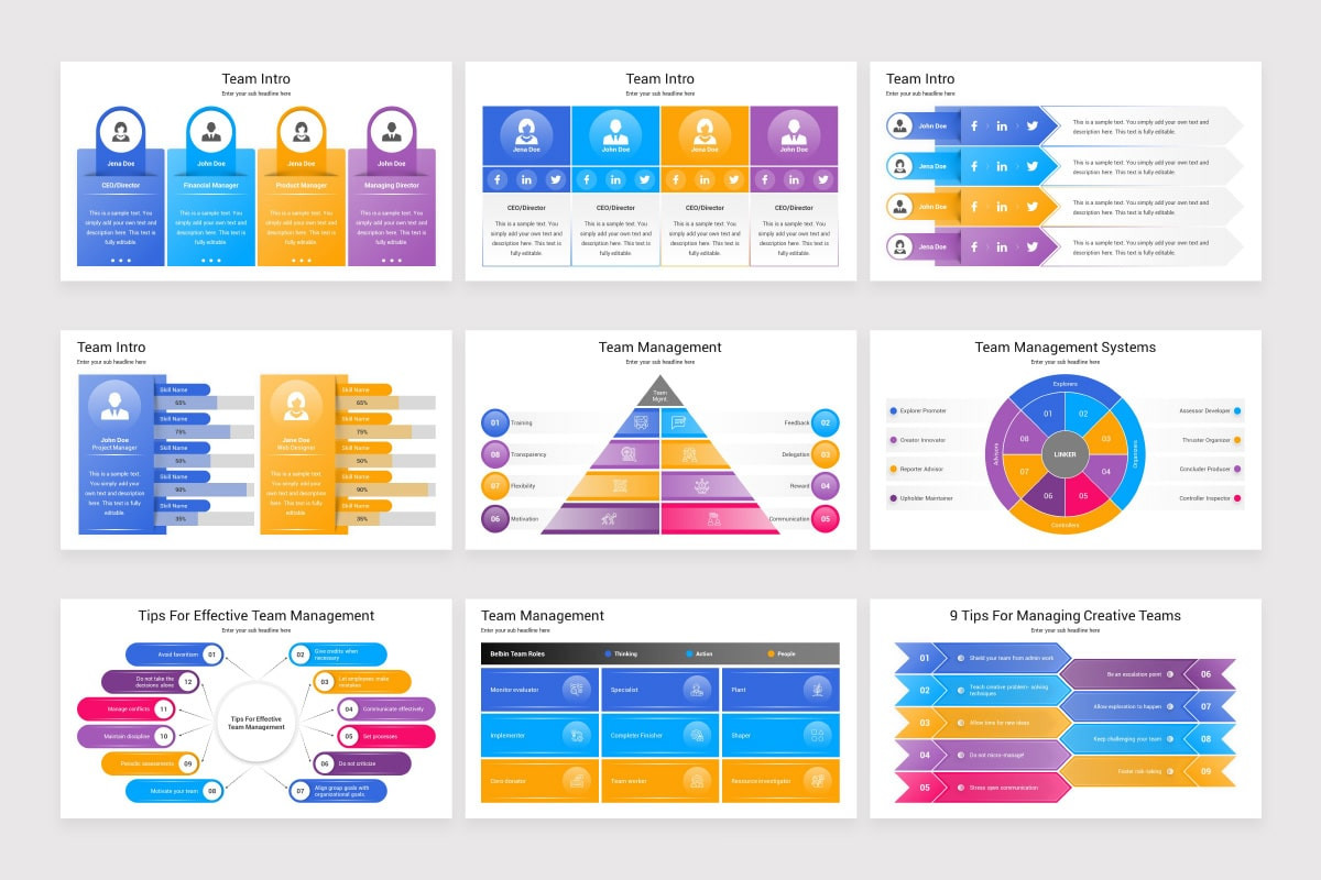Team Management Toolbox PowerPoint Template | Nulivo Market